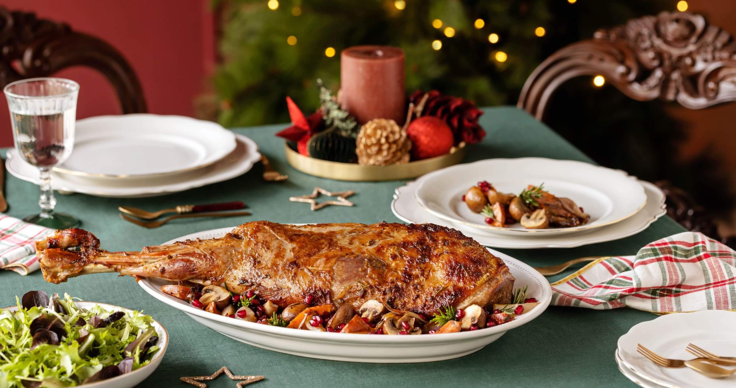 Perna de borrego no forno com chalotas e cogumelos | Gallo